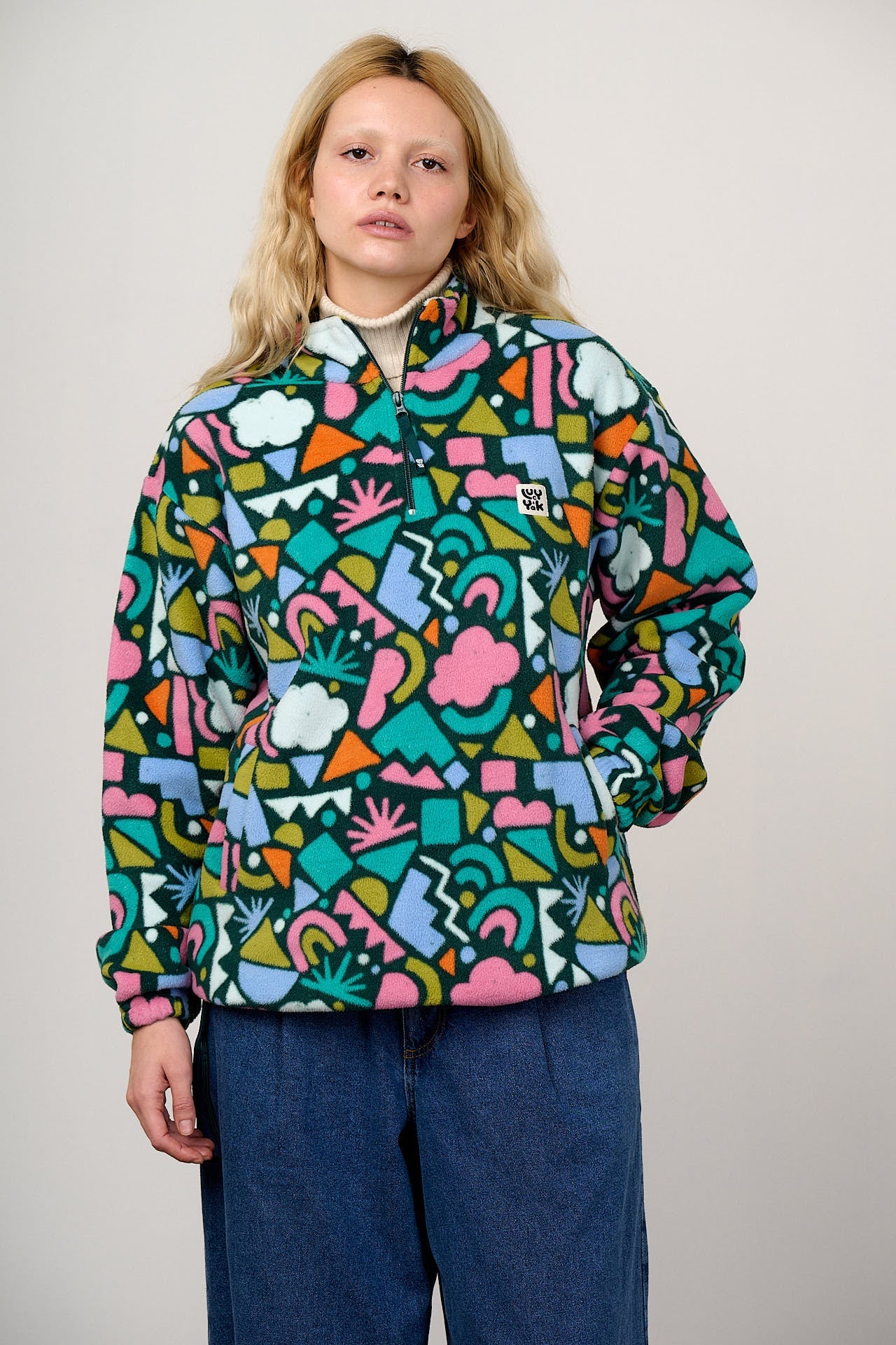 Stevie - Polar Fleece in Bold Shapes – Lucy & Yak US